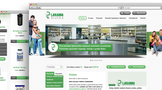 Ljekarna Rijeka - web shop izradio Marker web studio